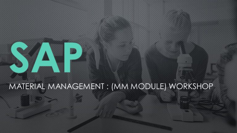SAP (Material Management : MM Module) Workshop - Management Information ...